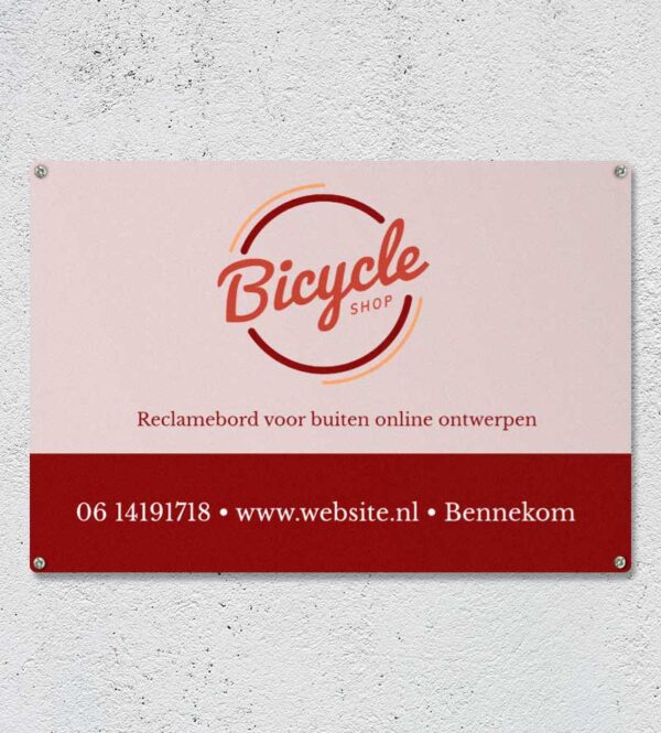Reclamebord Voor Buiten Gebruik - Online Direct Personaliseren